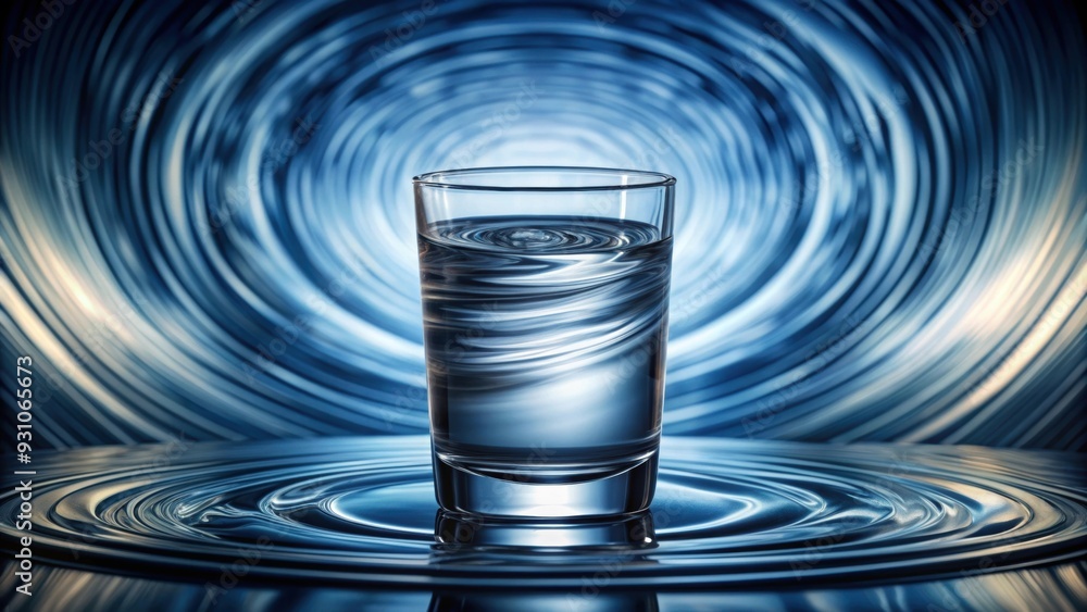 Water whirl in a glass of water, motion blur effect, liquid, swirl ...