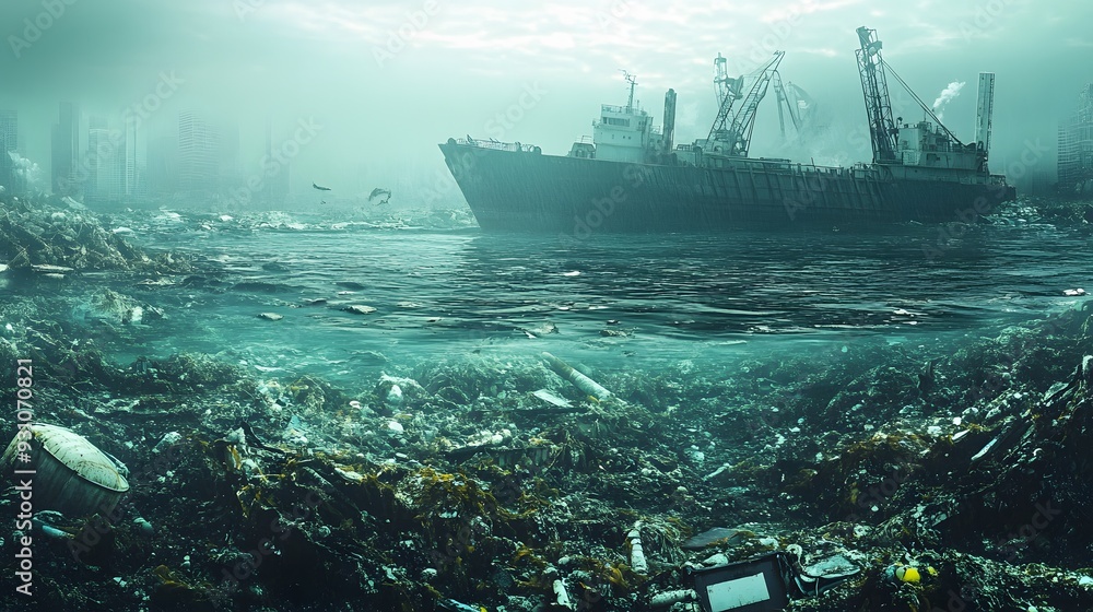 78. An underwater toxic waste dump site with pollution affecting the ...