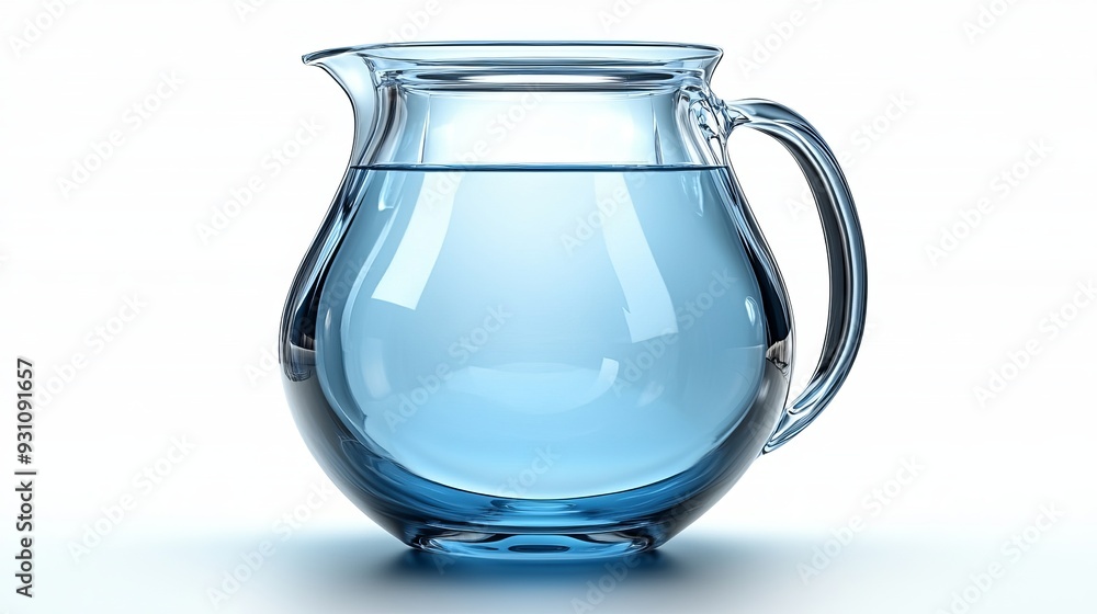 Portrait of a water filter pitcher full view stand 239 jug, isolated ...