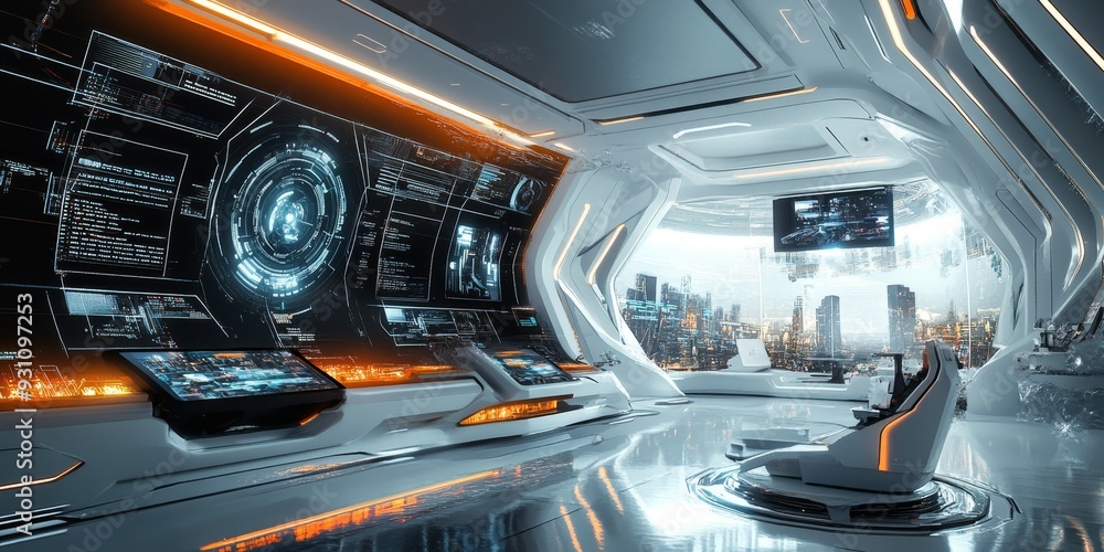 VR gaming within futuristic architecture, featuring interactive ...