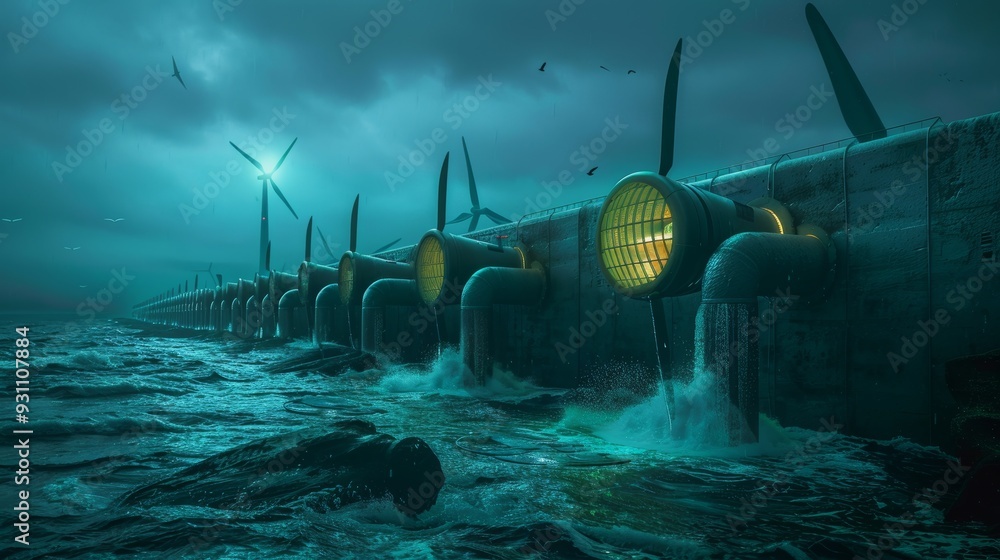 Efficient Tidal Energy Facility: Harnessing Ocean Power with Triadic ...
