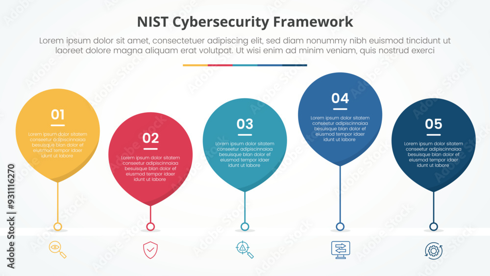 NIST cybersecurity framework infographic concept for slide presentation ...