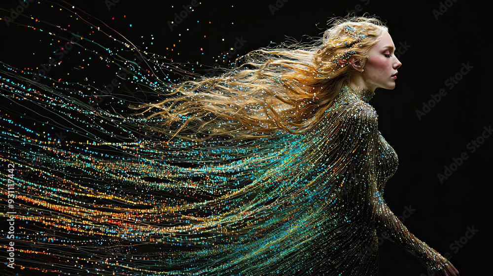 Woman and Electromagnetic Radiation Depiction: The Spectrum of Light ...