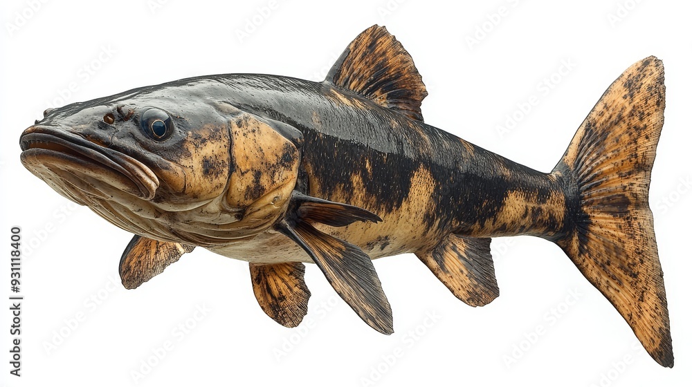 Side view of a prehistoric coelacanth isolated on 350 fish, isolated ...