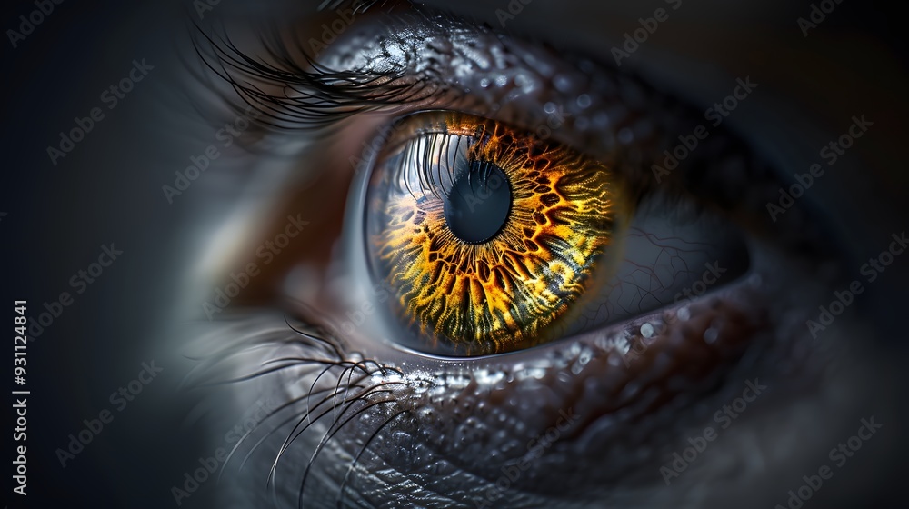 Stylized dragon eye with a slitted pupil as the focal point. minimalist ...