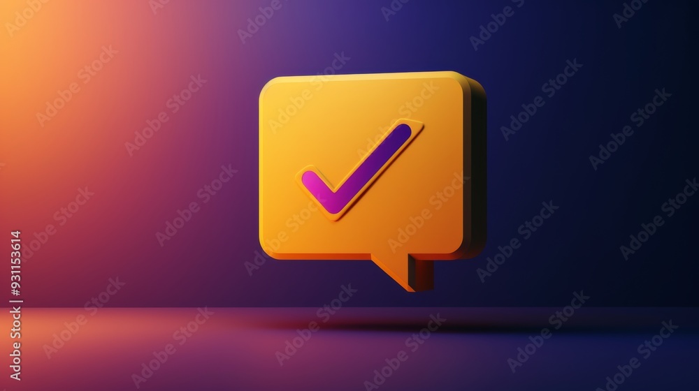 Photo of empty warning message bubble, push notification with danger ...