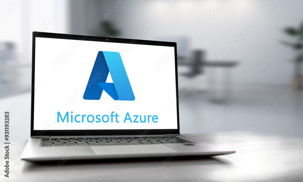 Microsoft Azure cloud computing platform displayed on laptop Stock ...
