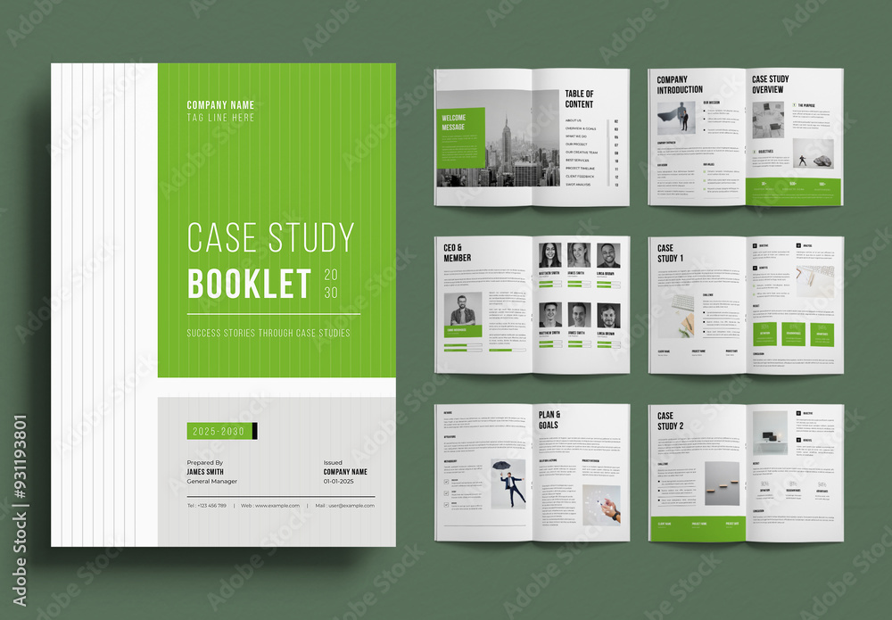 Business Case Study Booklet Stock Template | Adobe Stock