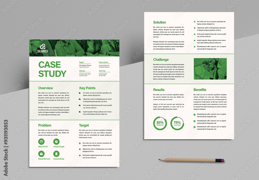 Case Study Layout Stock Template | Adobe Stock