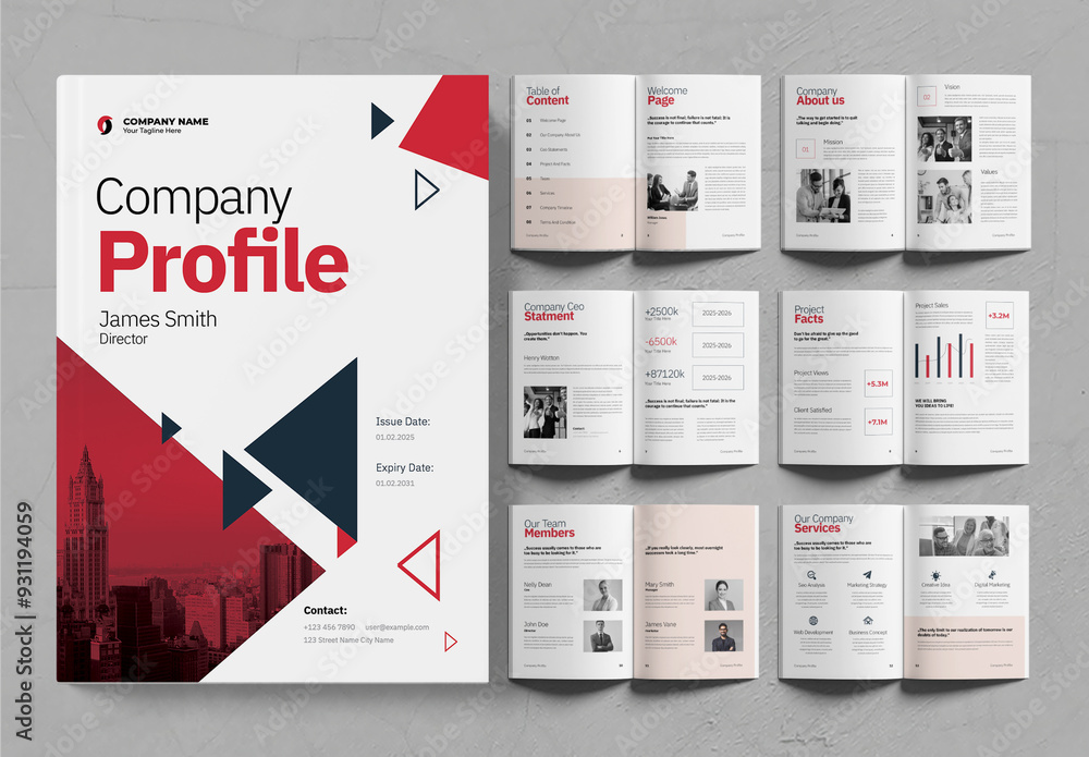 Company Profile Layout Stock Template | Adobe Stock