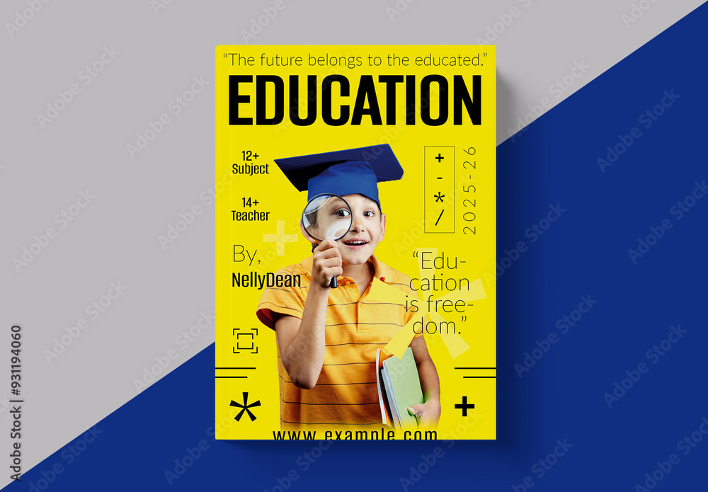 Education Book Cover Layout Stock Template | Adobe Stock