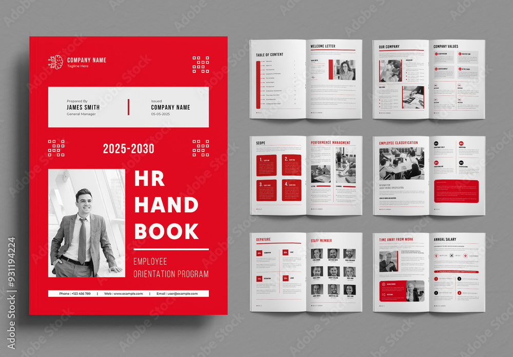 Employee Handbook Template Stock Template | Adobe Stock
