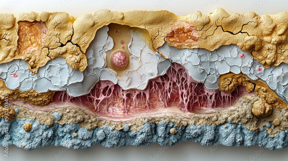 Diagram showing the layers of skin and how blisters form, with a focus ...