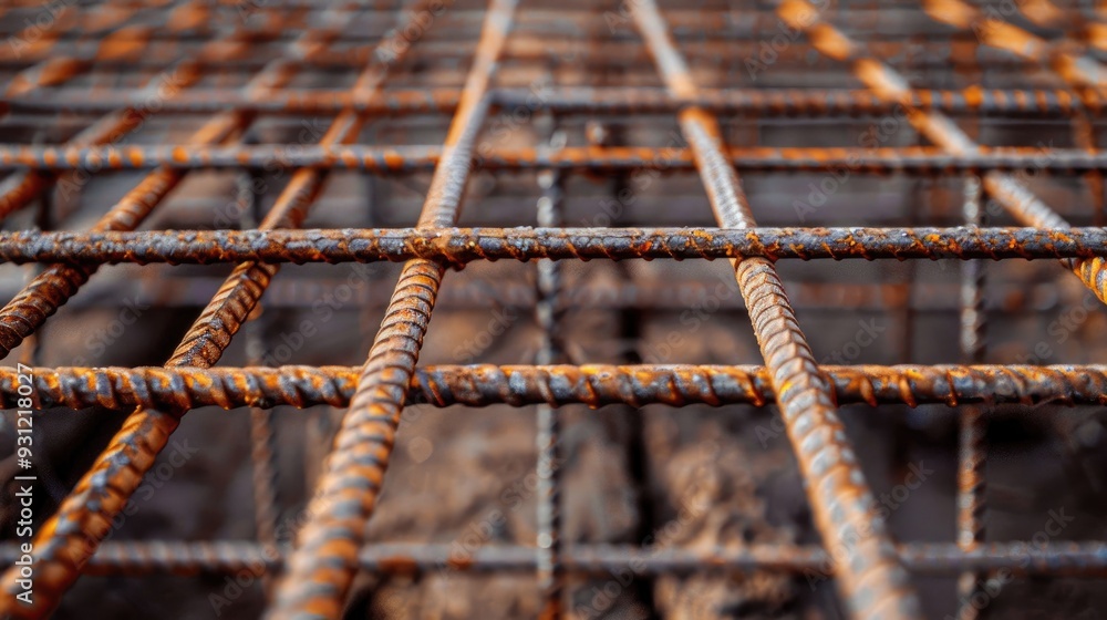 Steel bars used in construction for concrete reinforcement editable ...