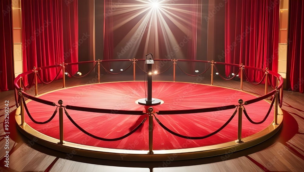 Spotlight on the Red Carpet round stage with Stage Lighting , created ...