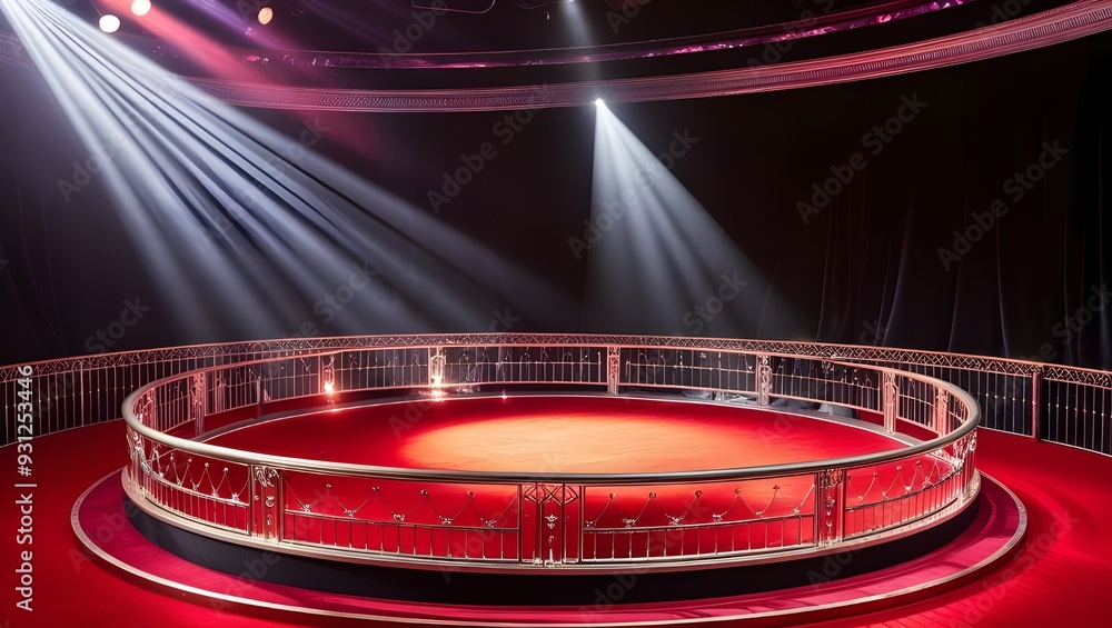 Spotlight on the Red Carpet round stage with Stage Lighting , created ...