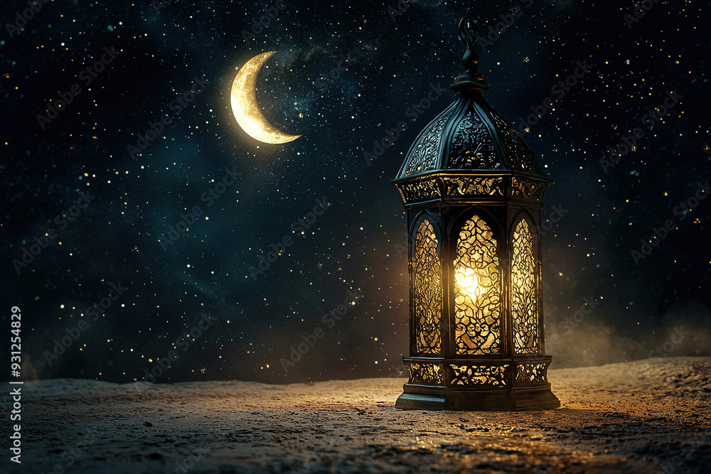Ramadan background, with ample copy space for text and graphics, a ...