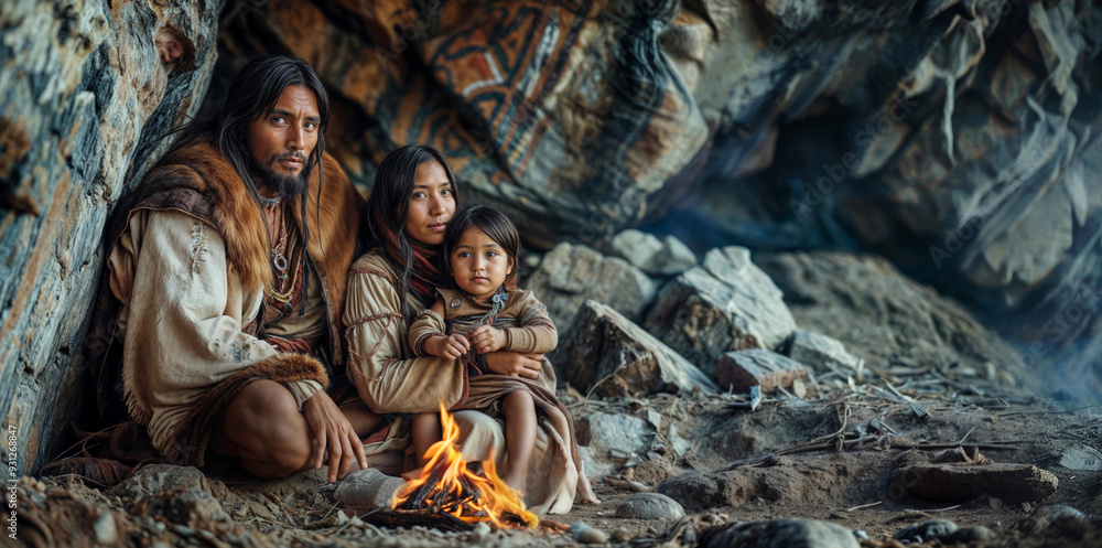 Foto de Caveman neanderthal. Prehistoric cave man. Primitive Stone age ...