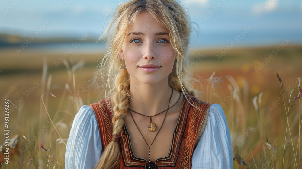 Gorgeous Stunning Norwegian Woman in Vibrant Colourful Traditional ...