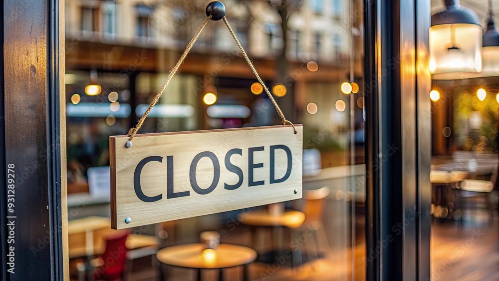 Closed sign on cafe door, closed, cafe, door, sign, sorry, hang, board ...