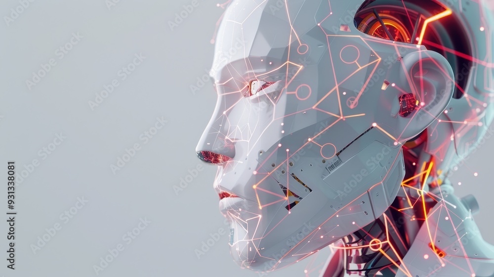 Futuristic Representation of Large Language Models, showcasing data ...