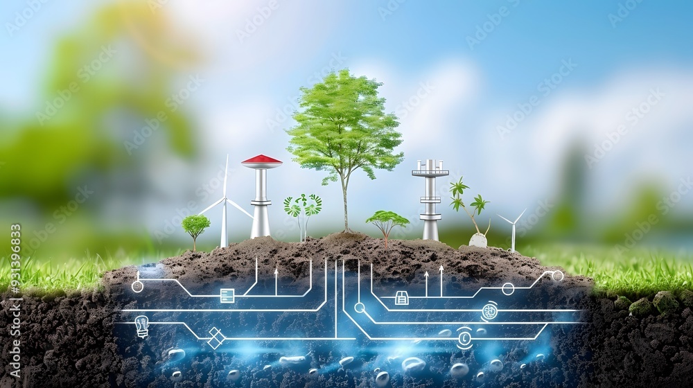 Simplified carbon cycle diagram using only basic icons and arrows ...