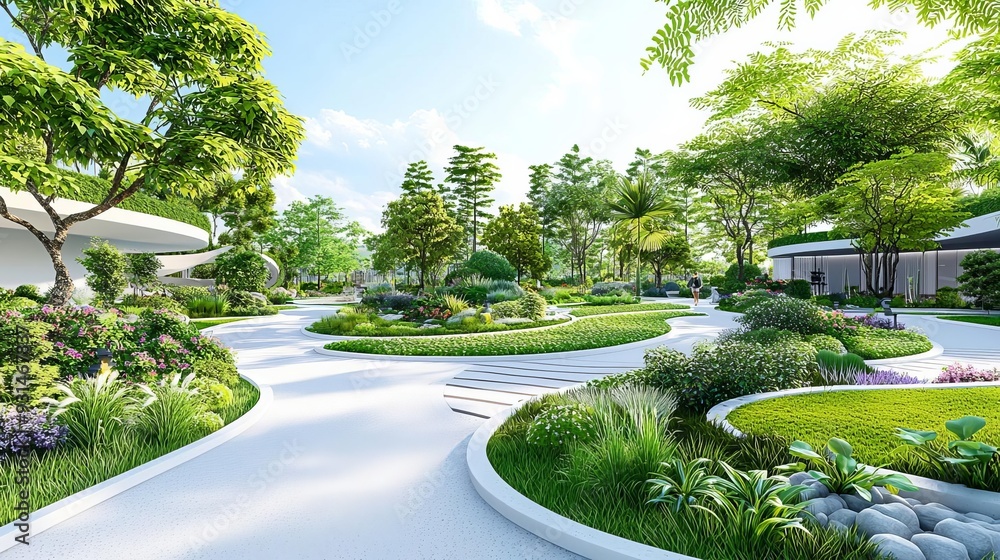 Eco-friendly landscape design ideas, virtual eco-gardens, holographic ...