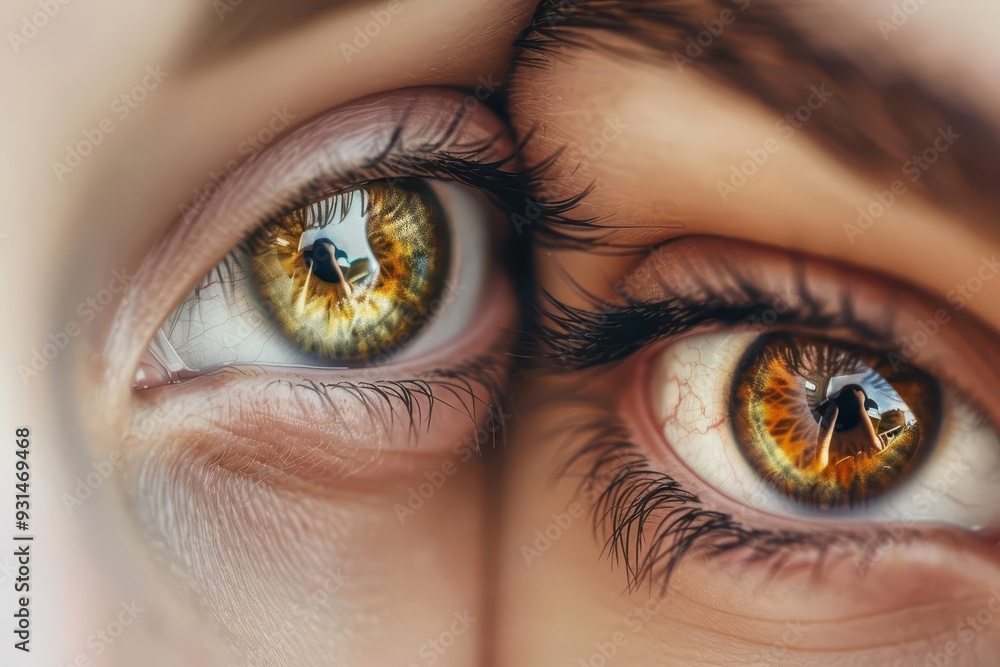 A close-up of eyes meeting, conveying a silent yet profound connection ...