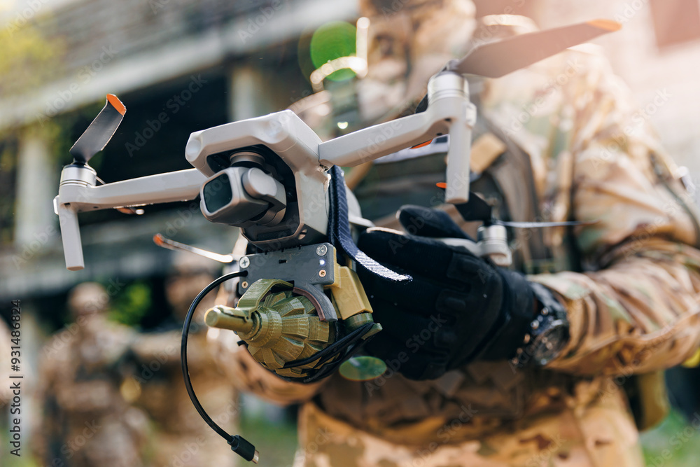 Soldier fpv operator attaches bomb to drone to strike enemy positions ...