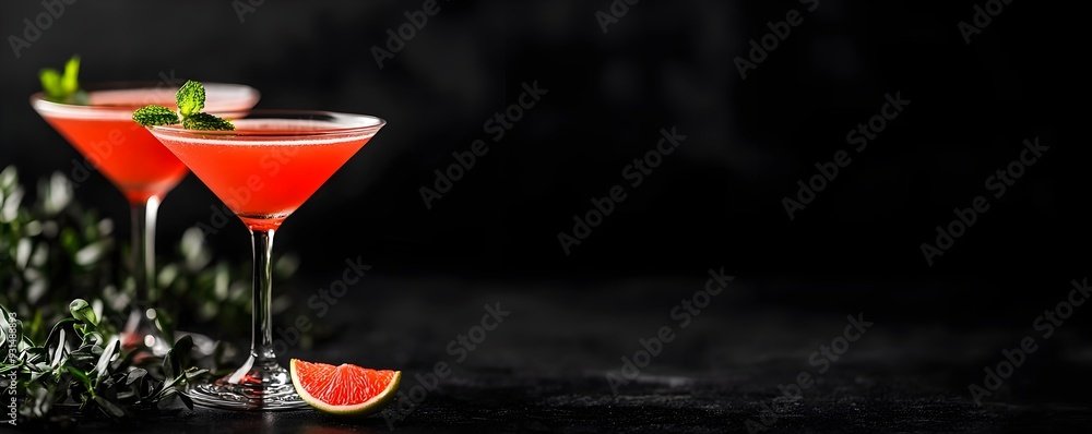 Classic drink menu concept featuring beautifully crafted cocktails on a ...