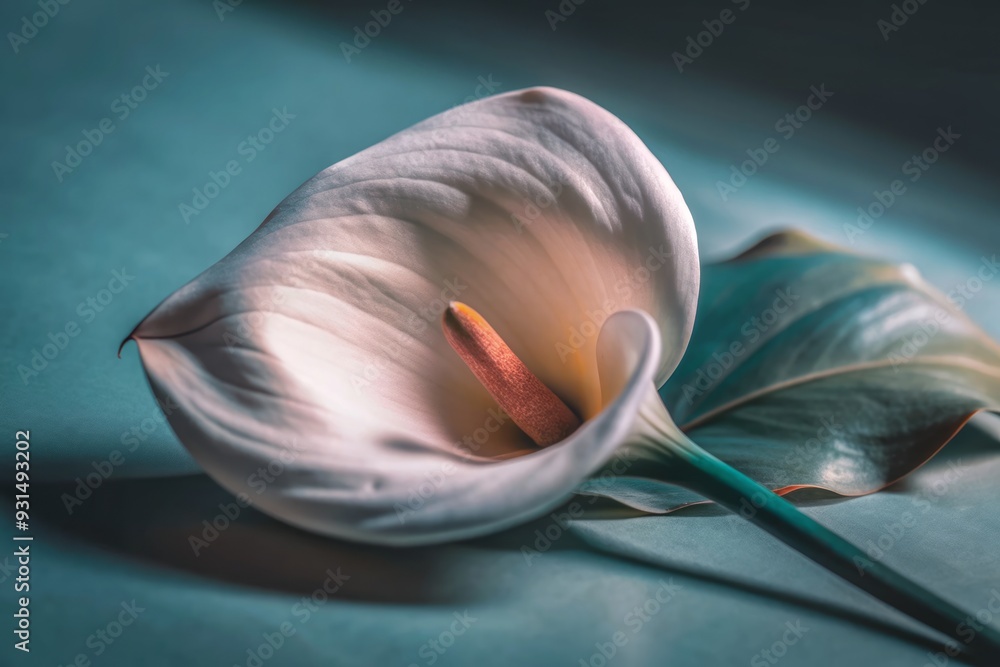 Simple and elegant condolence card featuring a beautiful Zantedeschia ...