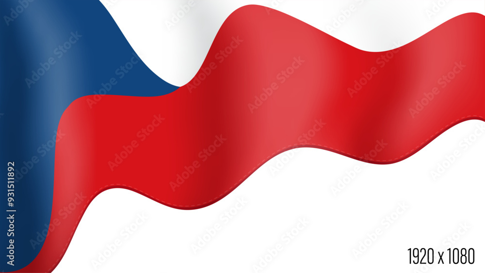 Czech country flag realistic independence day background. Czech ...