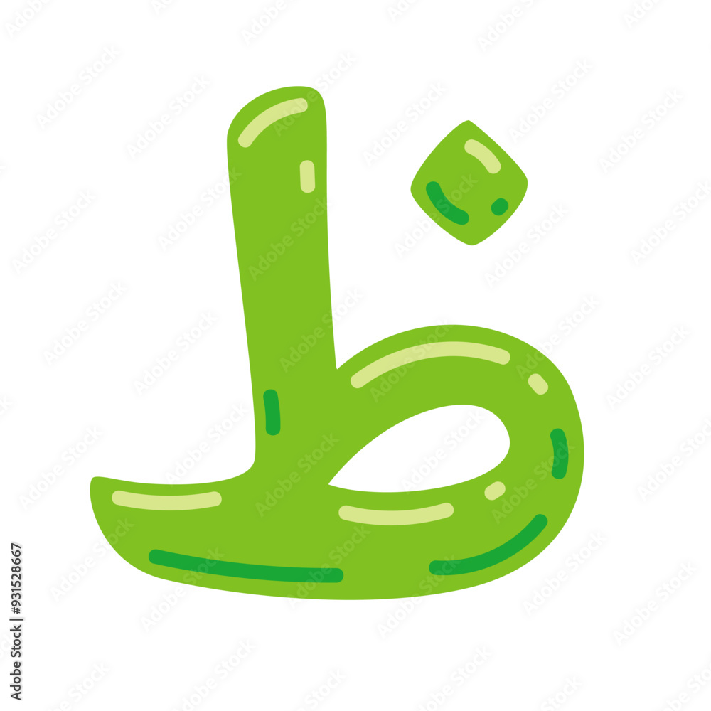 Dzo letter vector illustration, hijaiyah letter of arabic alphabet ...