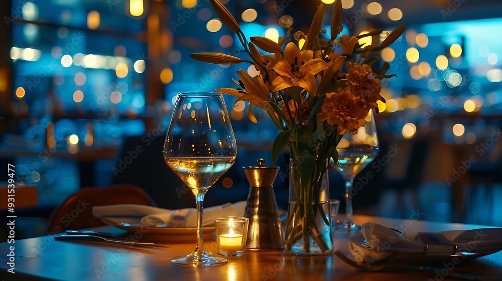 Stylish restaurant interior for dinner and rest with great cocktails in ...