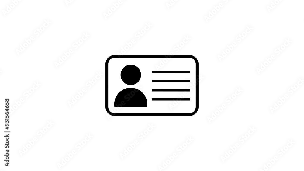 Identification card icon.Id card icon for apps and web sites.ID Card ...