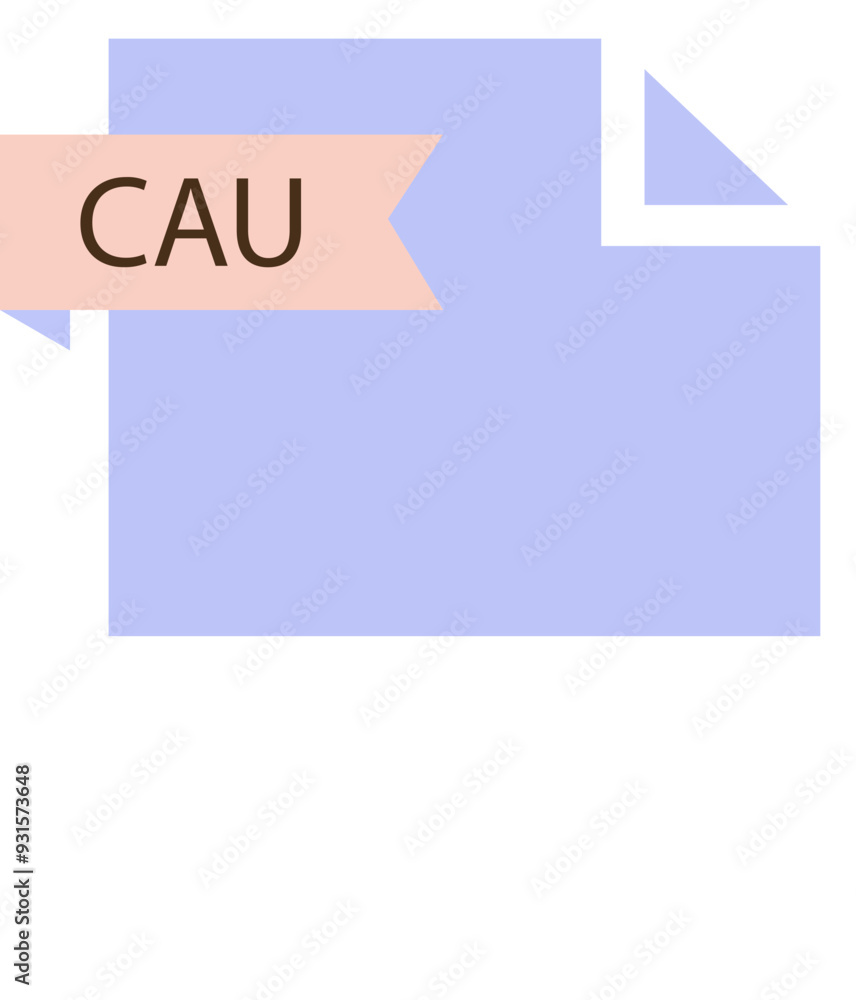 CAU File format minimal icon with black outline Stock Vector | Adobe Stock