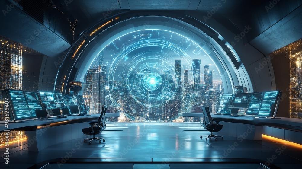 Futuristic Offices with AI-Enhanced Workflow Management: An office ...