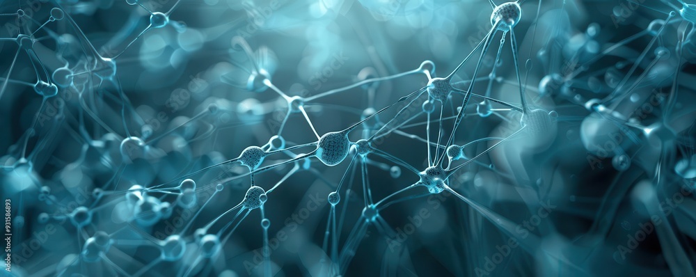 Deep Learning Algorithms Visualized As Interconnected Pathways Front View Representing Ai