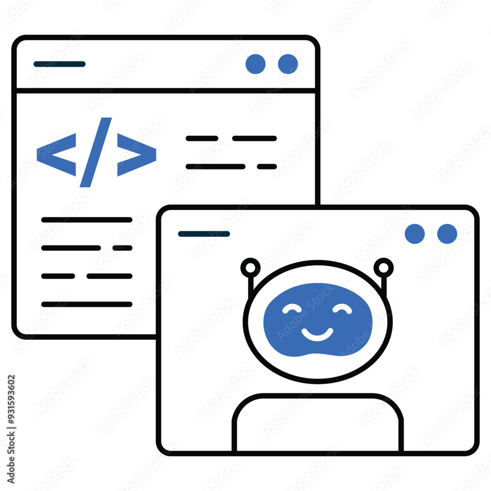 Ai Chatbot With Coding Interface Symbolizing Ai Programming Machine Learning Development And 4590