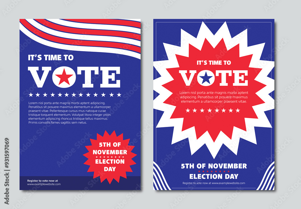 US Election Day Poster Stock Template | Adobe Stock
