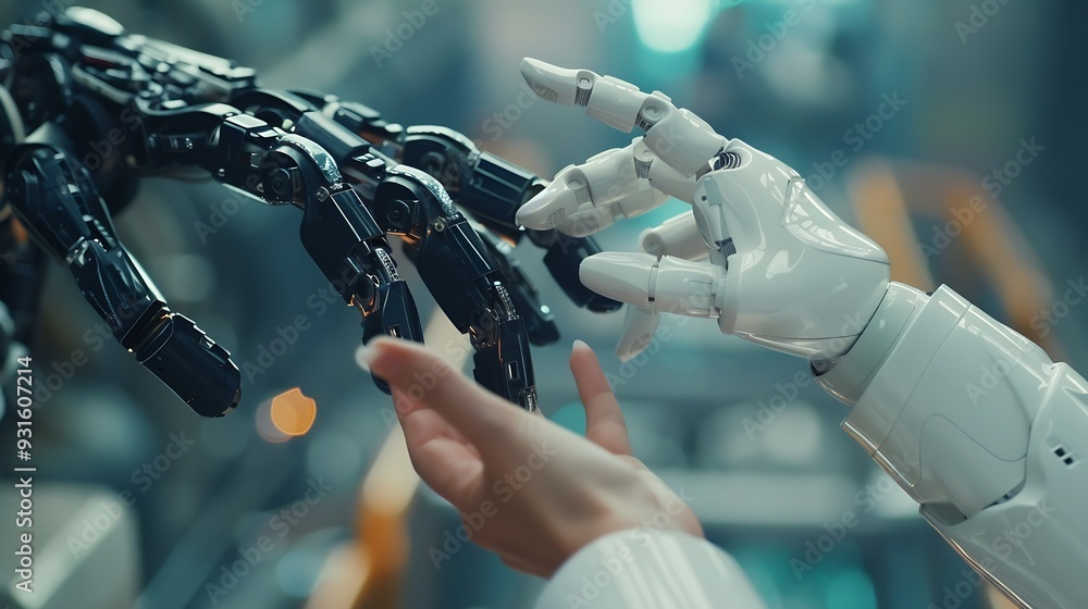 Human interact with AI artificial intelligence virtual assistant ...