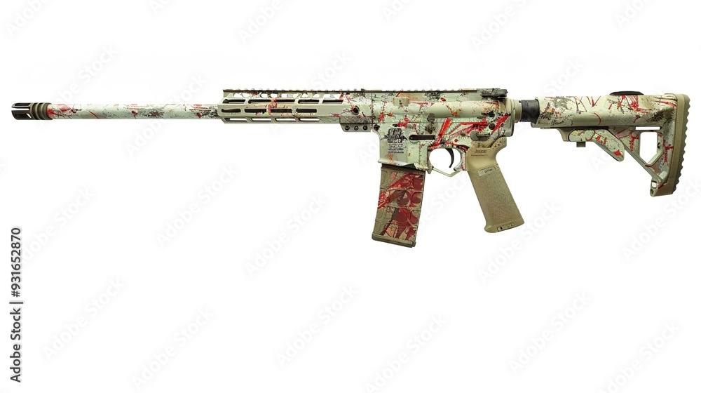 Advanced Precision Rifle with Multi-Color Digital Camo Pattern ...
