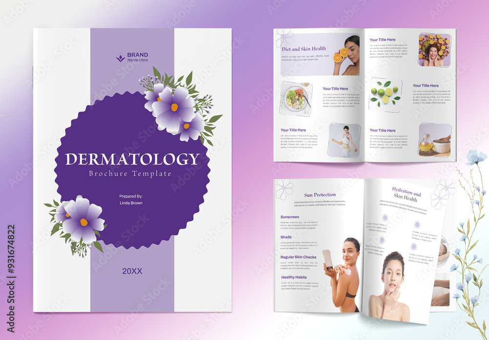 Dermatology Brochure Template Stock Template | Adobe Stock