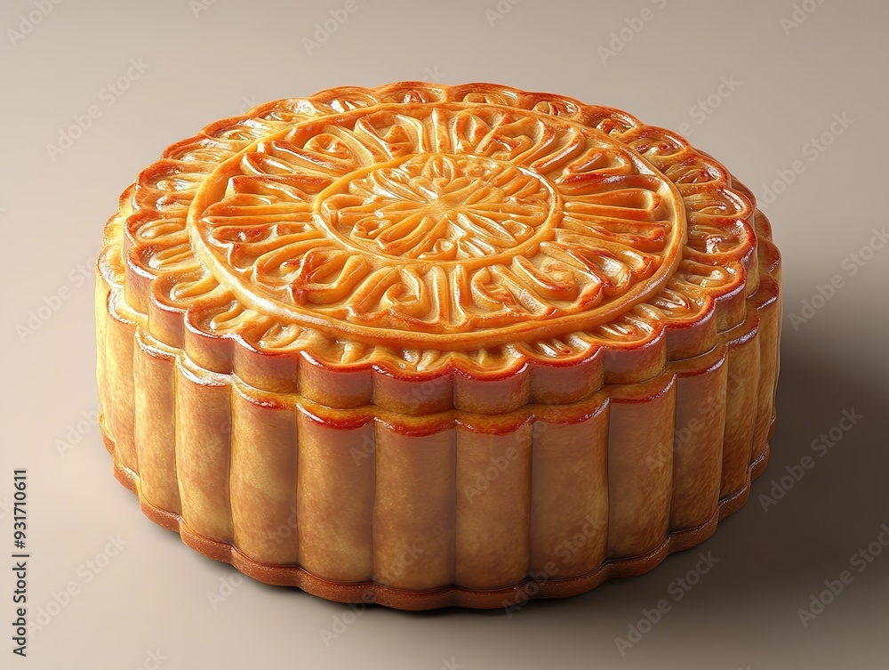 Stunning 3D Rendered Mid Autumn Festival Mooncake Display, Celebrating ...