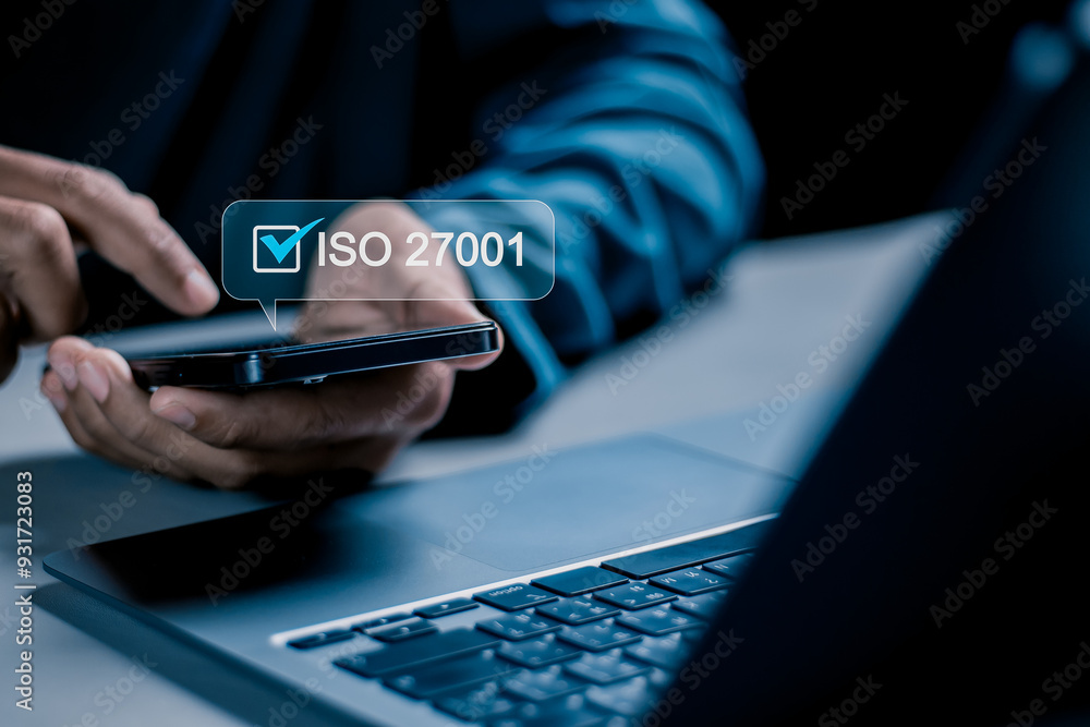 ISO 27001 concept. requirements, certification, management, standards ... ISO 27001 concept. requirements, certification, management, standards ...