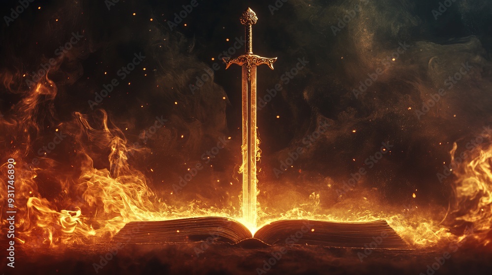 Sword of the spirit. Holy bible. For the word of God is living and ...