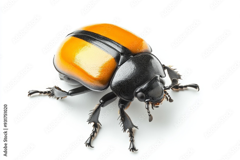 Anatomy of insect concept illustrating close up of beetle or bug insect ...