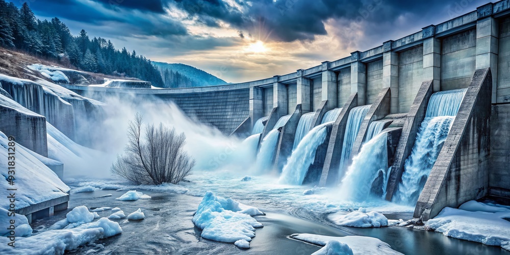 Frozen Catharsis: Shattered dams, cascading water, release of pent-up ...