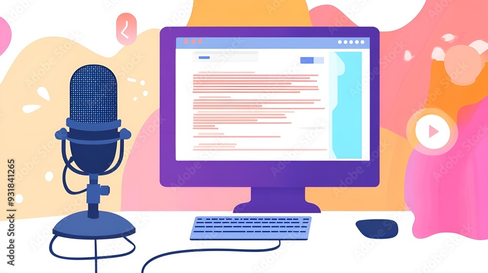 Black flat vector illustration of a computer with a monitor, keyboard ...