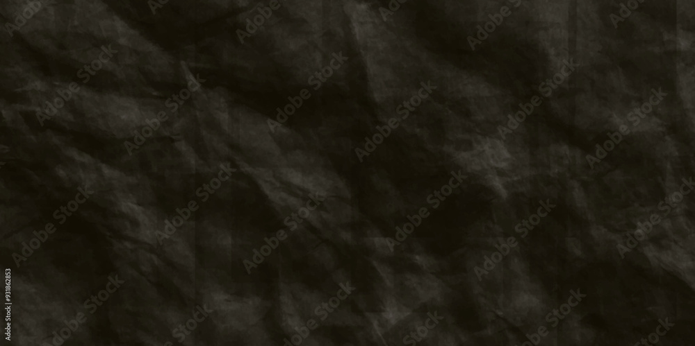 Vector Dark black crumpled old paper background. black cracked texture ... Vector Dark black crumpled old paper background. black cracked texture ...